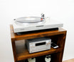 Tower‑Style Record Player Stand & Vinyl Storage Cabinet | Solid Wood M ...